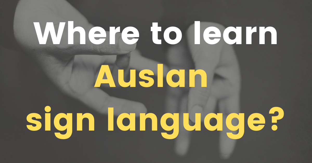 Where To Learn AUSLAN Sign Language For Free Fly Into Books 